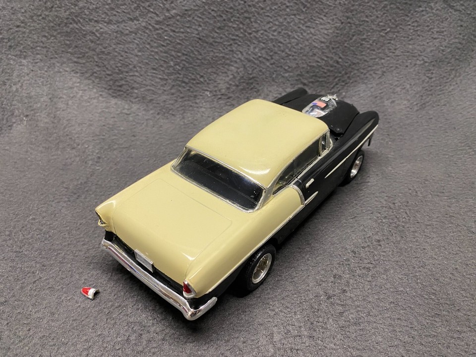 Monogram '55 Chevy Bel Air Gasser Street Machine Built 1:24 Model Black ...