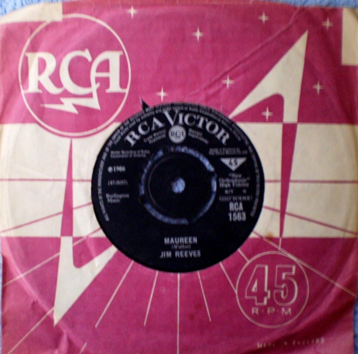 JIM REEVES-I WON'T COME IN WHILE HE'S THERE/MAUREEN "RARE U.K." 45 RPM ...
