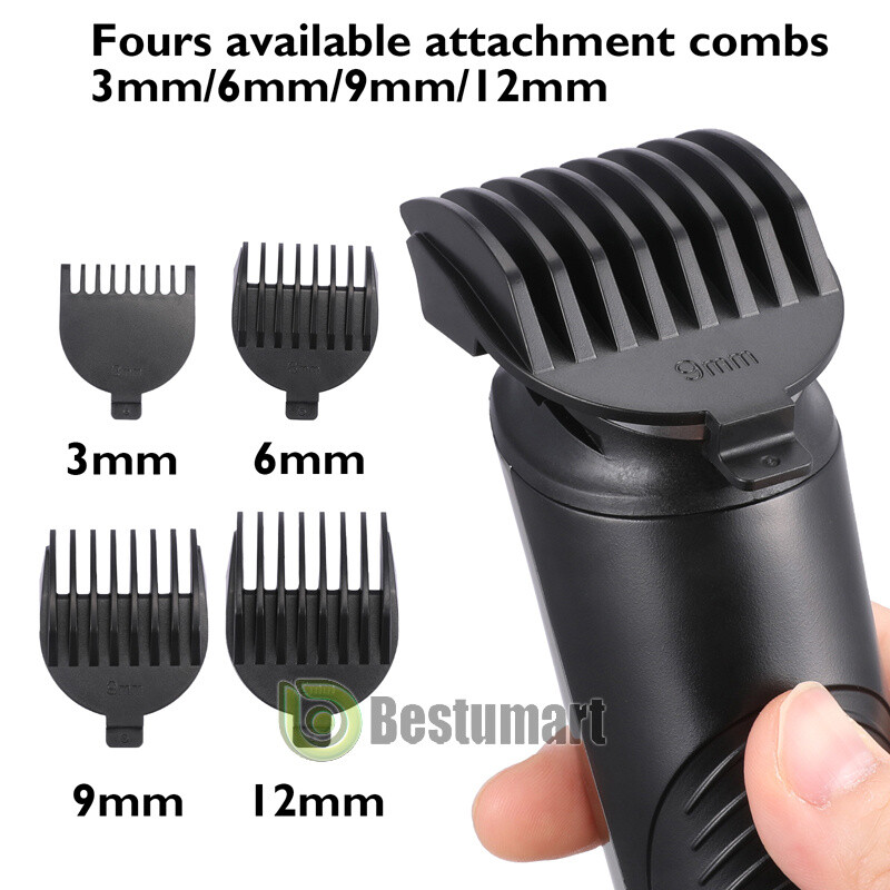 Rechargeable Hair Clipper Beard Trimmer Kit Men Cordless Hair Mustache ...