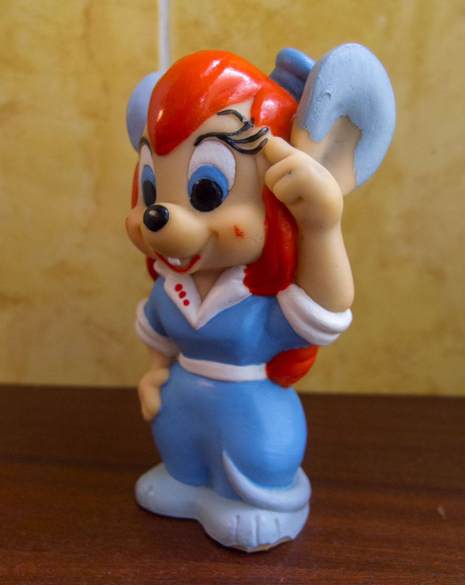 RESCUE RANGERS Gadget Hackwrench Disney Chip 'n Dale Rubber Squeak bath ...