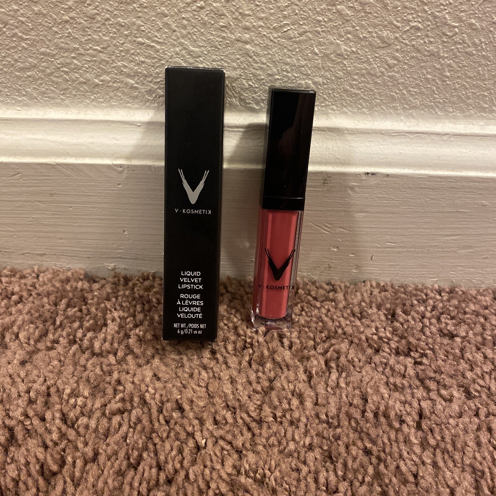 V Kosmetik Liquid Velvet Lipstick Bubbly Full Size 0.21 oz Pink NEW | eBay