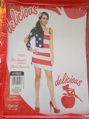 delicious Star Spangled Sexy Dress Costume 4th July Flag USA Patriotic ...