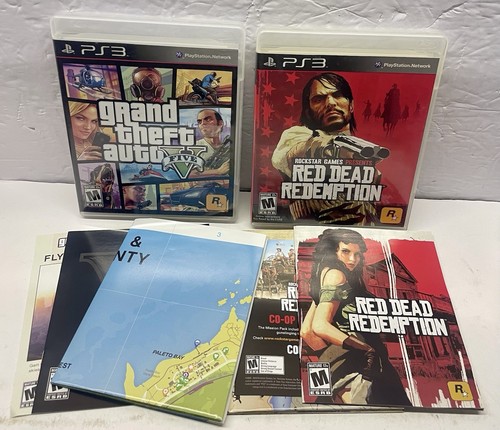 Rockstar Games Collection PS3 Red Dead Redemption, GTA V Complete CIB ...
