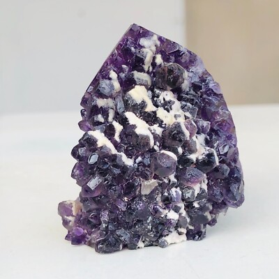 58g Natural violet Amethyst Quartz Crystal Druzy Obelisk Wand Healing ...