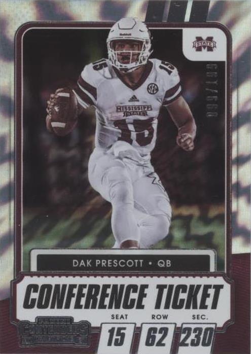 2021 Panini Contenders Draft Picks - Dak Prescott #24 Conference Ticket ...