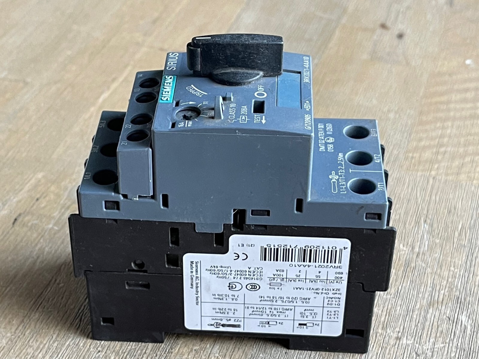 SIEMENS SIRIUS 3RV2021-4AA10 CIRCUIT BREAKER | eBay