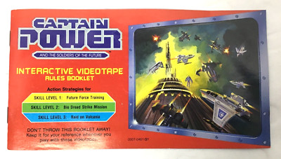 Mattel 1987 Captain Power Interactive Videotape Rules Booklet | eBay