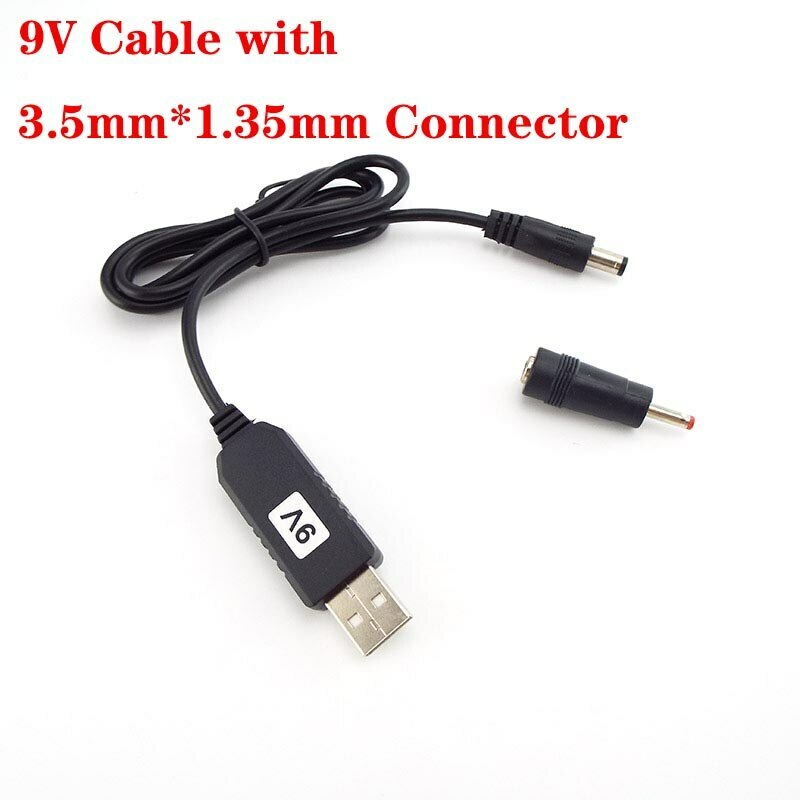 USB dc 5v to dc 9V 12v step up cable module converter 2.1x5.5mm male ...