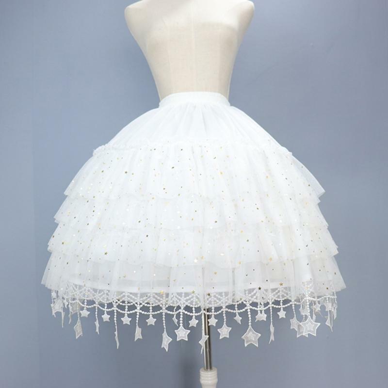 Crinoline Petticoat Short Half Slip 2 Hoops for Bridal Dress Vintage ...
