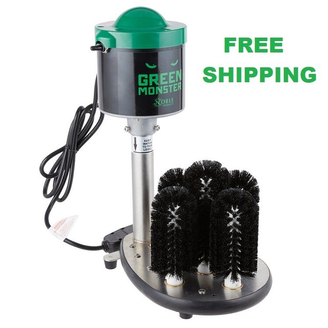 Upright 5 Brush Submersible Green Monster Bar Electric Glass Washer 115 ...