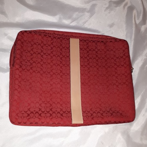 Coach Laptop Computer Sleeve Red And Tan ,ECU | eBay