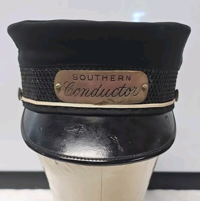 Vintage Beckers Southern Railroad Railway Conductor Hat Cincinnati Ohio ...