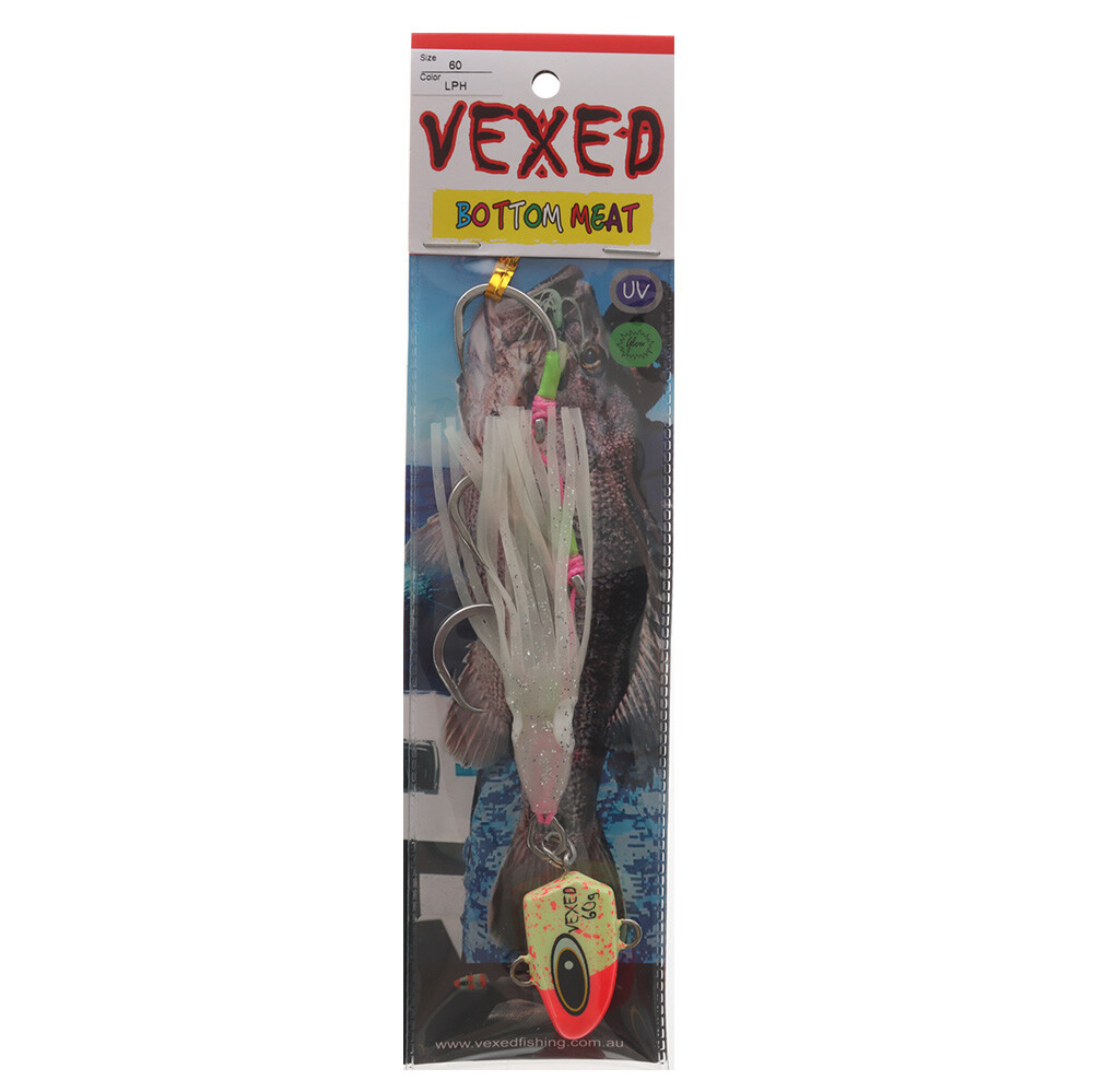 Vexed Bottom Meat Hybrid Jig / Bait Rig 60g Lumo Pinkhead | eBay