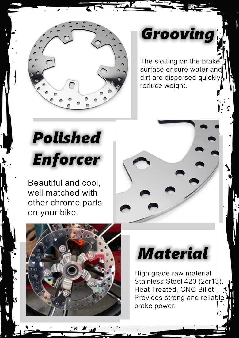 11.8" Polished Front Brake Rotors Bolts Prodigy Enforcer Impeller ...