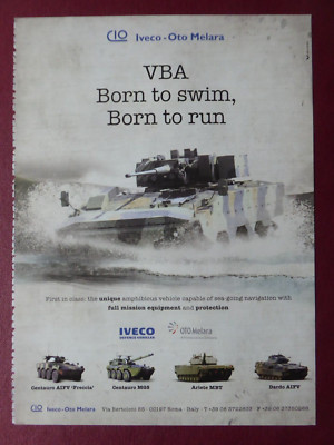 9/2013 PUB IVECO OTO MELARA VBA ARMOURED AMPHIBIOUS VEHICLE ORIGINAL AD ...