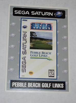PEBBLE BEACH LINKS Sega Saturn Vtg Toys 'R' Us TRU VIDPRO CARD sega ...