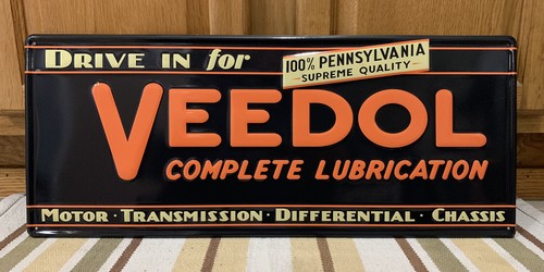 Veedol Lubrication Sign Gas Oil Garage Wall Decor Parts Vintage Style ...