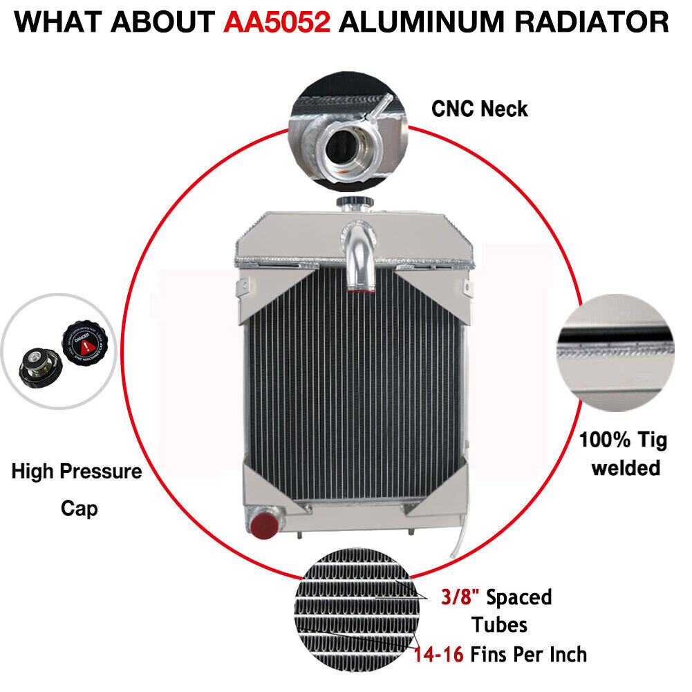 4-ROW 62MM ALUMINUM RADIATOR FOR CASE/ IH TRACTOR VA VAC VAI VAO VAH ...