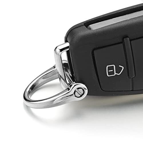 3 pairs D shape key ring with Screw Shackle for Car Key Leather Craft ...