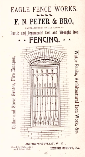 Eagle Fence Works F.N. Peter & Bro Rustic Ornamental Cast Iron ...
