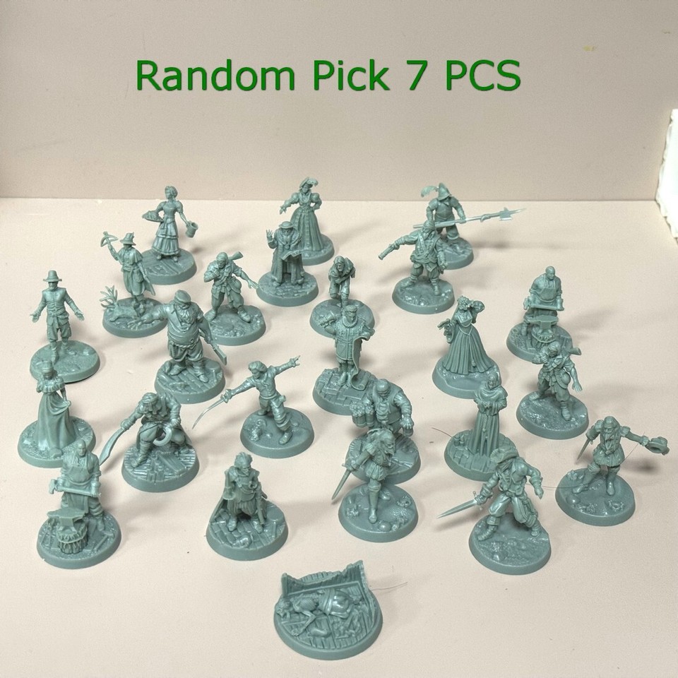 Random Pick 7pcs People Warriors Miniatures Solomon Kane Board Game ...