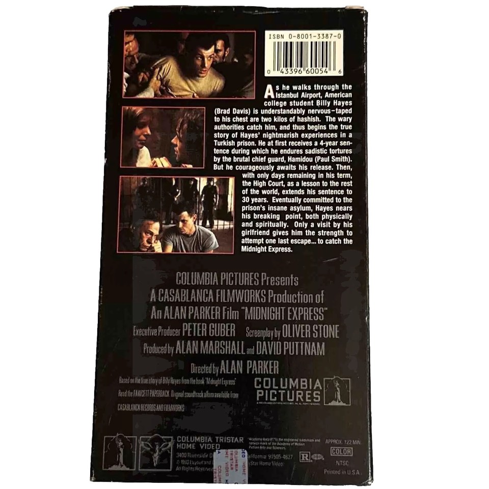 Midnight Express VHS 1978 True Prison Story Brad Davis John Hurt Randy ...