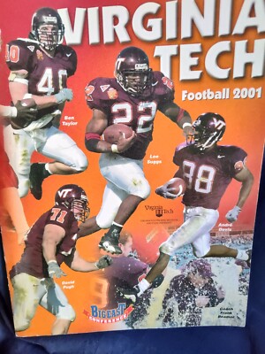 2001 Virginia Tech Hokies football media guide VG Lee Suggs Andre Davis ...