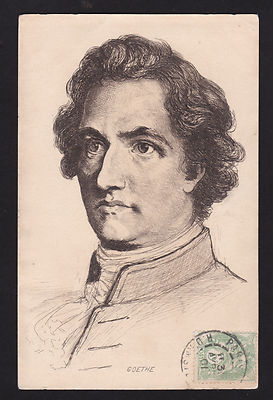 1901 art etching writer Goethe people philosophy postcard | eBay