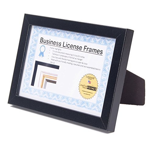 Creativepf 6x9bk Black Business License Certificate Frames for ...