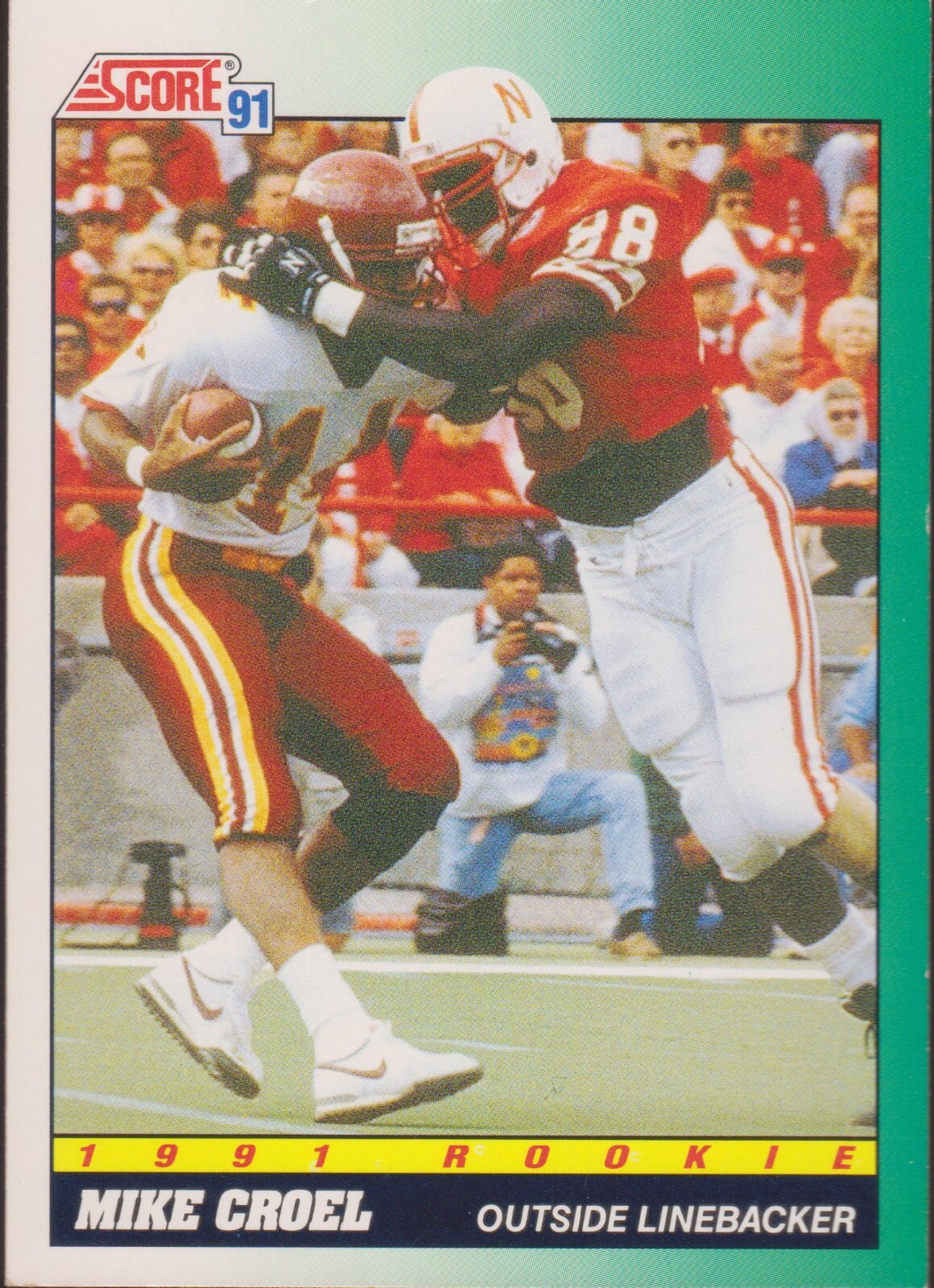 1991 Score #315 Mike Croel Rookie Denver Broncos Nebraska Football Card ...