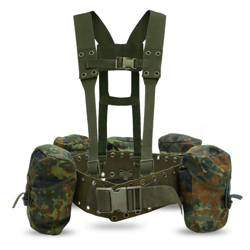 Bundeswehr German Army Flecktarn Tactical Chest Rig Set Vest Modular ...
