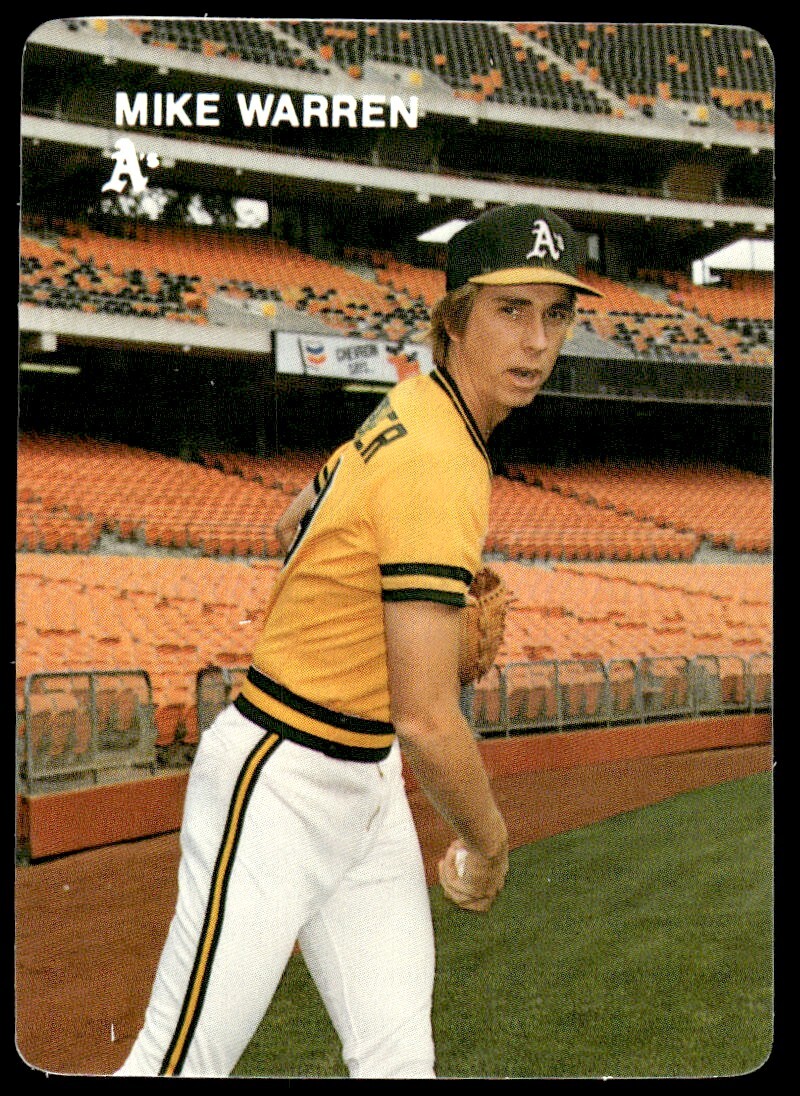 1984 Mother's Cookies Oakland Athletics Mike Warren Oakland Athletics ...