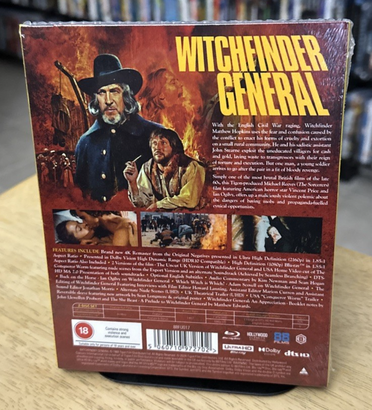 Witchfinder General 4K + Bluray 88 Films Tigon Collection with ...