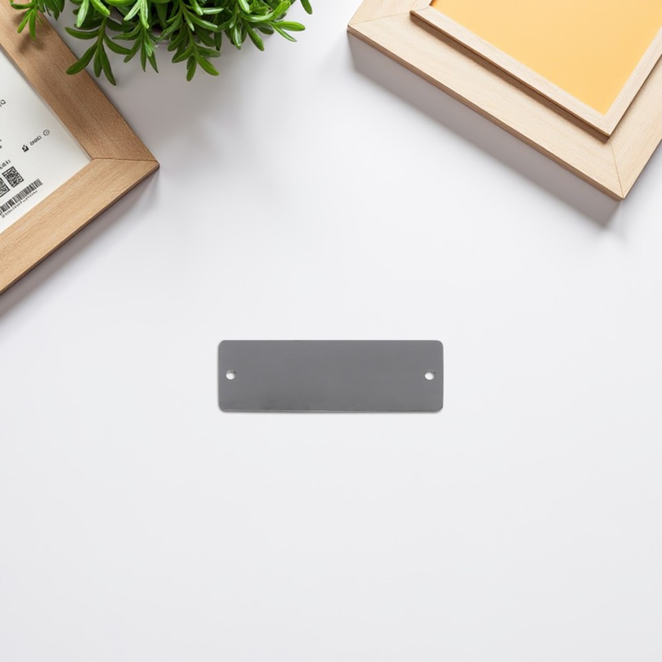 Set of 3 Stainless Steel Nameplate Blank Metal Tags Rectangle Labels | eBay