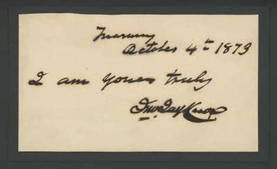 JOHN JAY KNOX JR. (1828-1892) autograph cut | US Comptroller Currency - signed | eBay