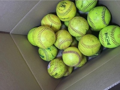 25 Barely Used softballs 12 inch No Cuts Or Rips, Basicly New, Champro ...