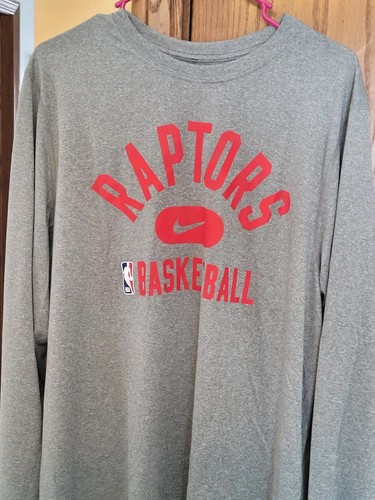 NIKE TORONTO RAPTORS LONG SLEEVE SHOOTING SHIRT DRI-FIT Sz L TALL nwt ...