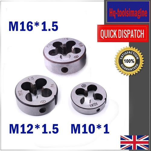 Metric Thread Cutting Die Set - M10x1, M12x1.5, M16x1.5 Right Hand ...