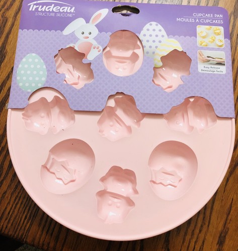 Trudeau Structure Silicone Easter Egg Chick Cupcake Baking Pan Mold BPA ...