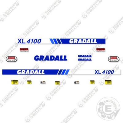 Fits Gradall XL4100 Decal Kit Excavator Decals Reproduction Stickers ...