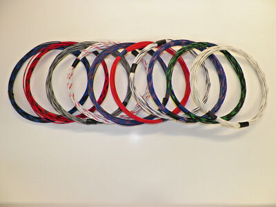 20 TXL HIGH TEMP AUTOMOTIVE WIRE 10 STRIPED COLORS 5 FEET EACH 50 FEET ...