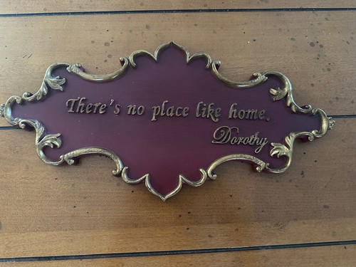 Dorothy Wizard of Oz "There's No Place Like Home" Resin Wall Plaque ...