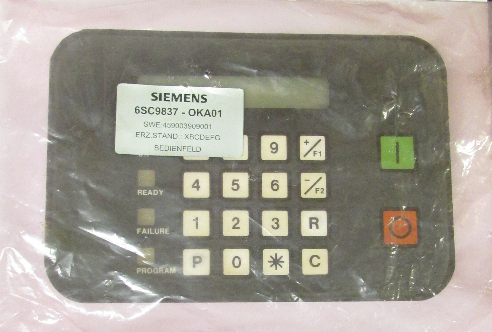 SIEMENS 6SC9837 OKA01 6SE51/52 Operator Panel 6SC23 ERZ Stand XBCDEFG ...
