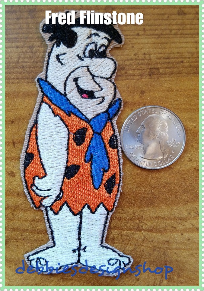 The Flinstones Iron on Patches - Fred Wilma Kazoo Pebbles Bam Bam and ...
