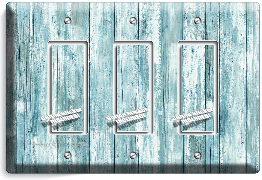 RUSTIC OLD AGED RECLAIMED BEACHWOOD WOOD PLANKS LIGHT SWITCH PLATES ...