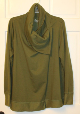 EXERTEK Women’s Army Green Draping Sweatshirt Jacket - Size 1X EUC | eBay