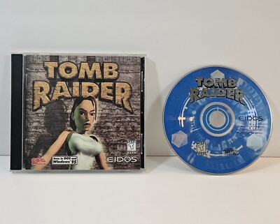Tomb Raider PC CD-Rom 1996 Vintage MS-DOS 3d Third Person Action ...