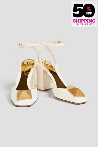 RRP€899 VALENTINO GARAVANI Leather Ankle Strap Shoes US7.5 UK4.5 EU37.5 ...