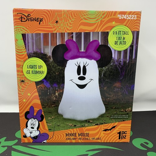 Disney Gemmy Halloween Airblown Inflatable Minnie Mouse Ghost 3.5 ...