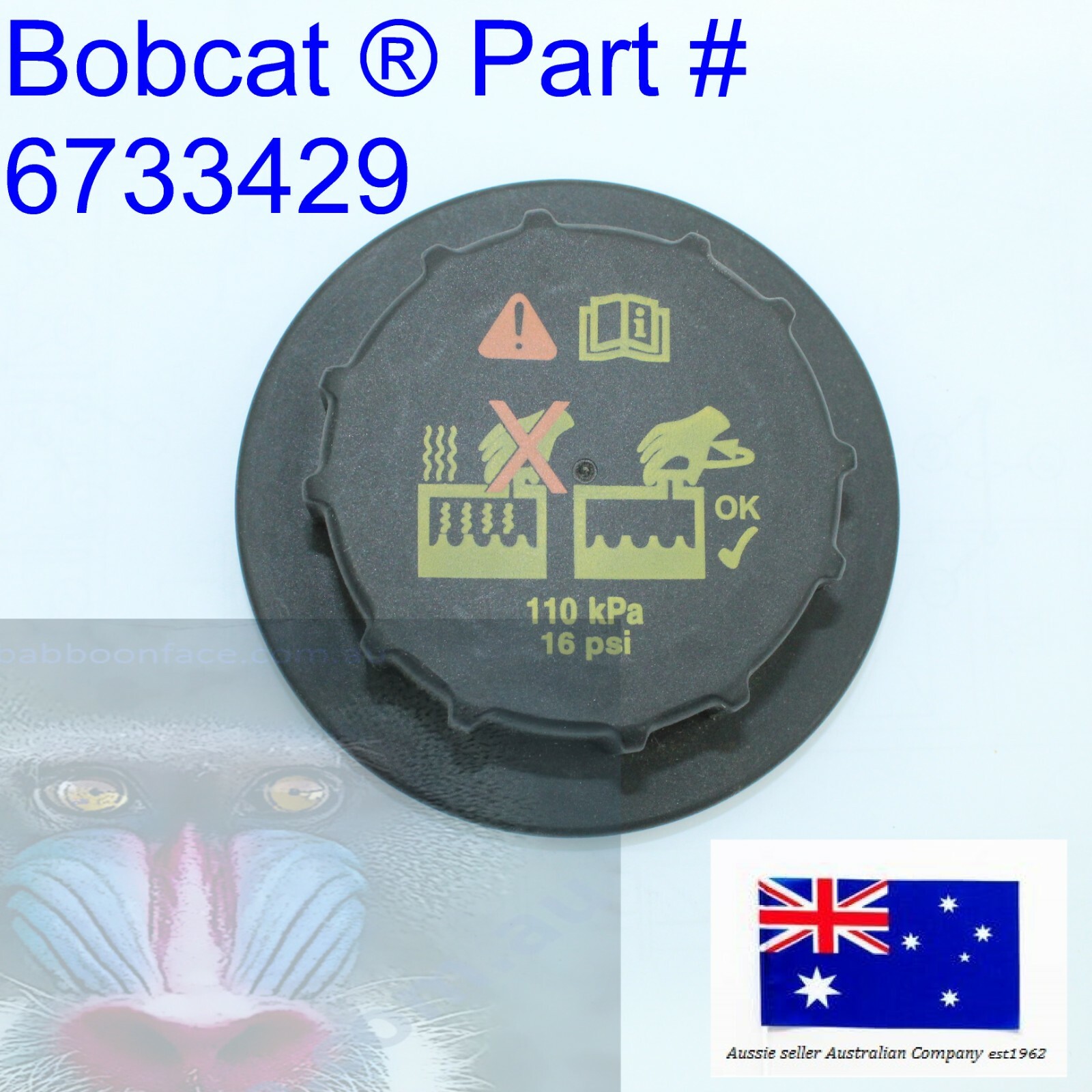 fits Bobcat Radiator Coolant Tank Cap 6733429 S850 T110 T140 T180 T190 ...